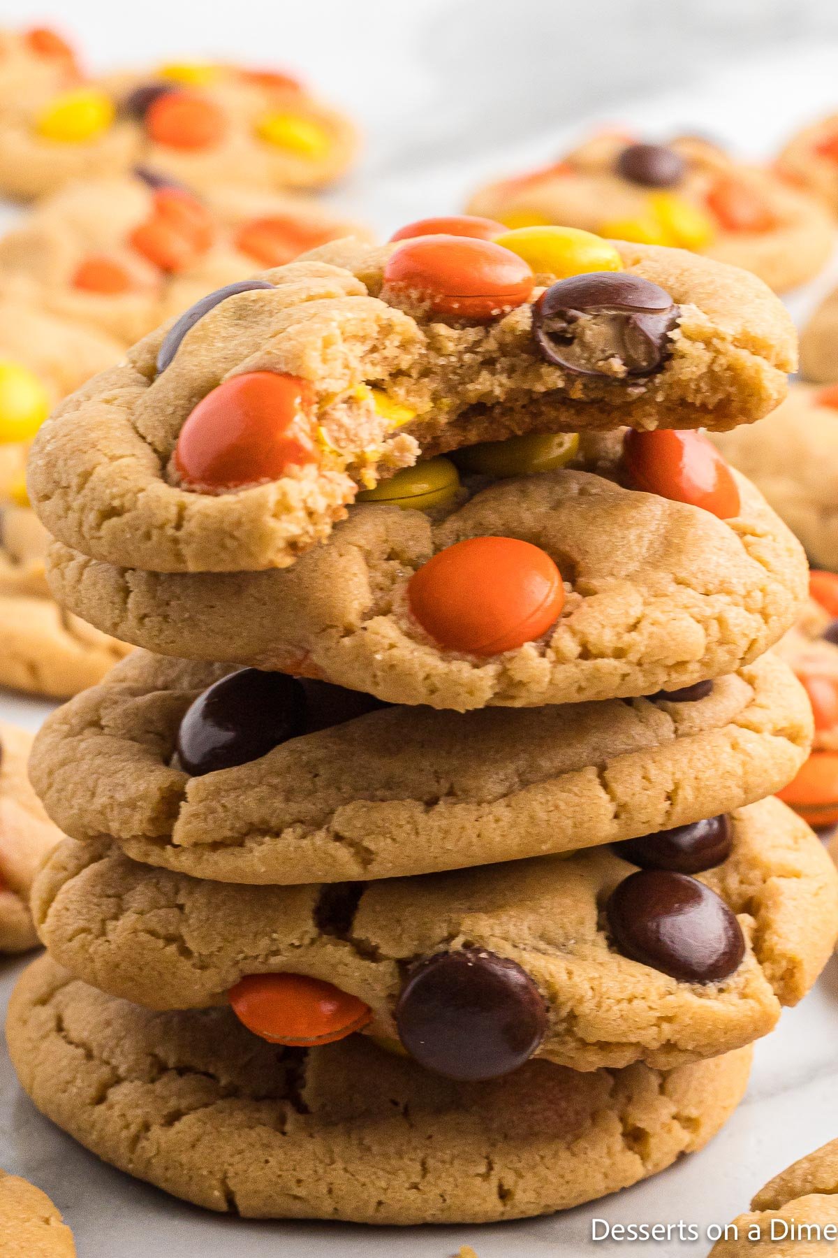 Reeses Pieces Cookies - Peanut Butter Reese's Pieces Cookies