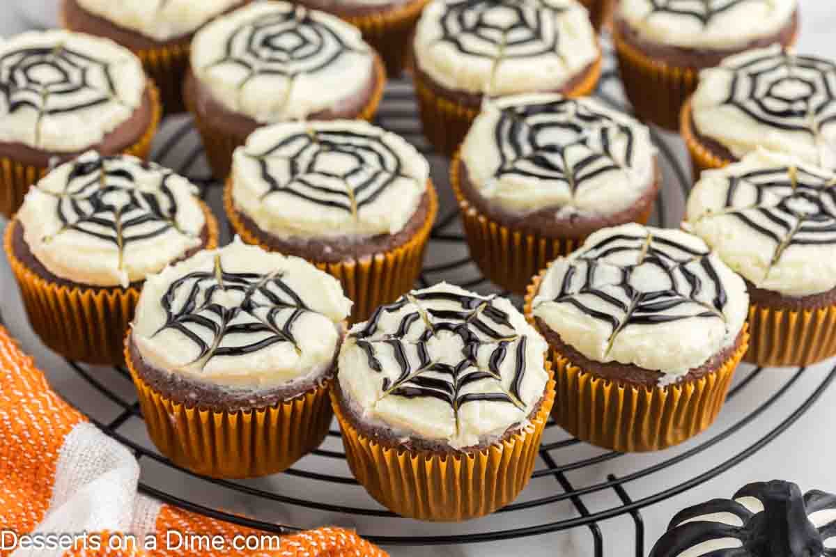 Spider Web Cupcakes