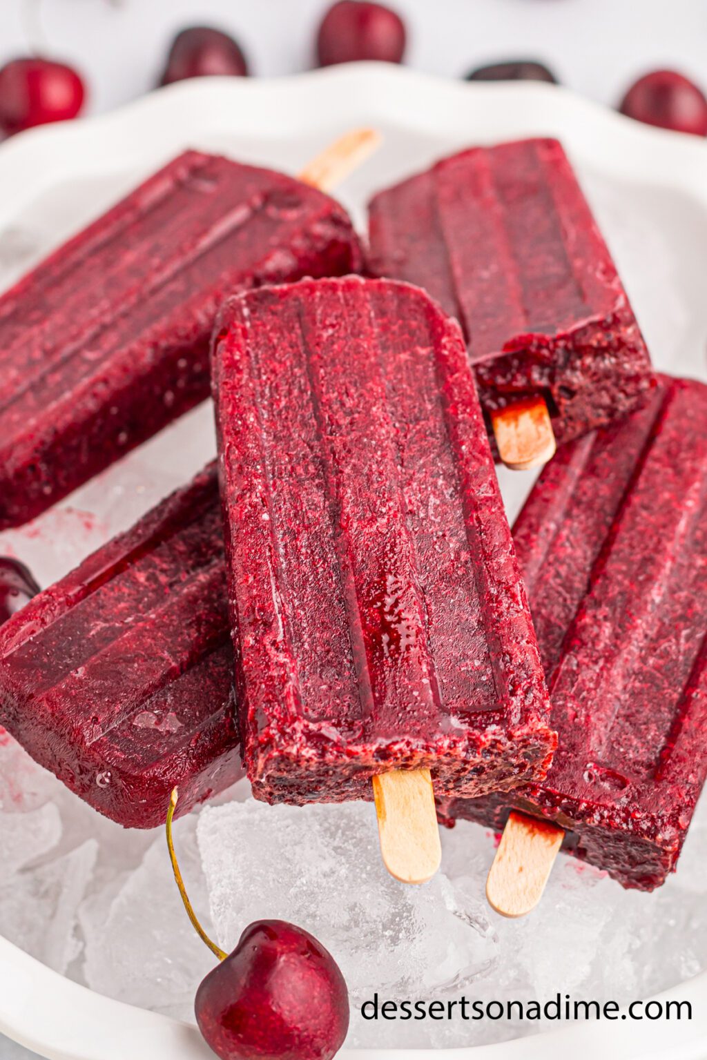 Cherry Popsicles Recipe - Only 4 Ingredients