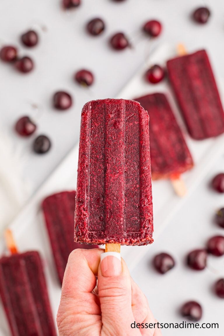 Cherry Popsicles Recipe - Only 4 Ingredients
