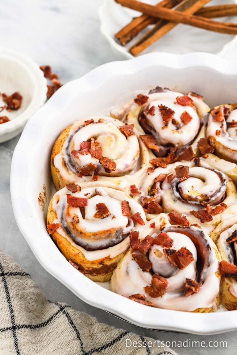 Bacon Cinnamon Rolls - Desserts on a Dime