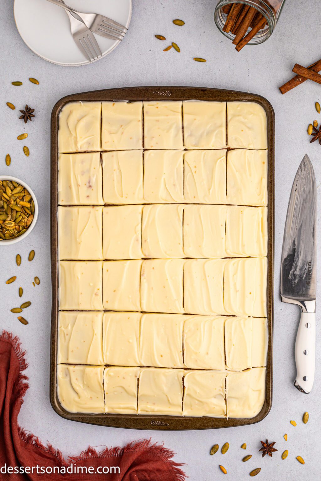 Pumpkin Sheet Cake - Desserts on a Dime