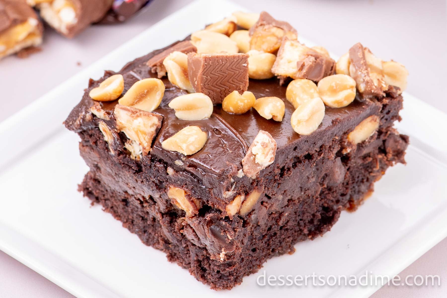 Snickers Poke Cake - The Best Snickers Cake Recipe