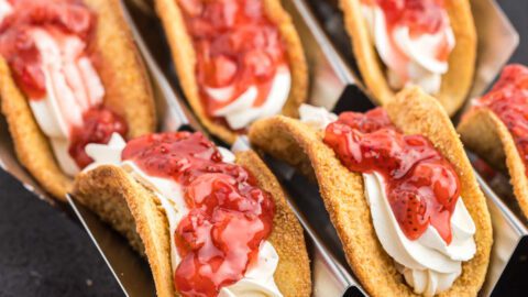 Strawberry Cheesecake Tacos - Easy Dessert Taco Recipe