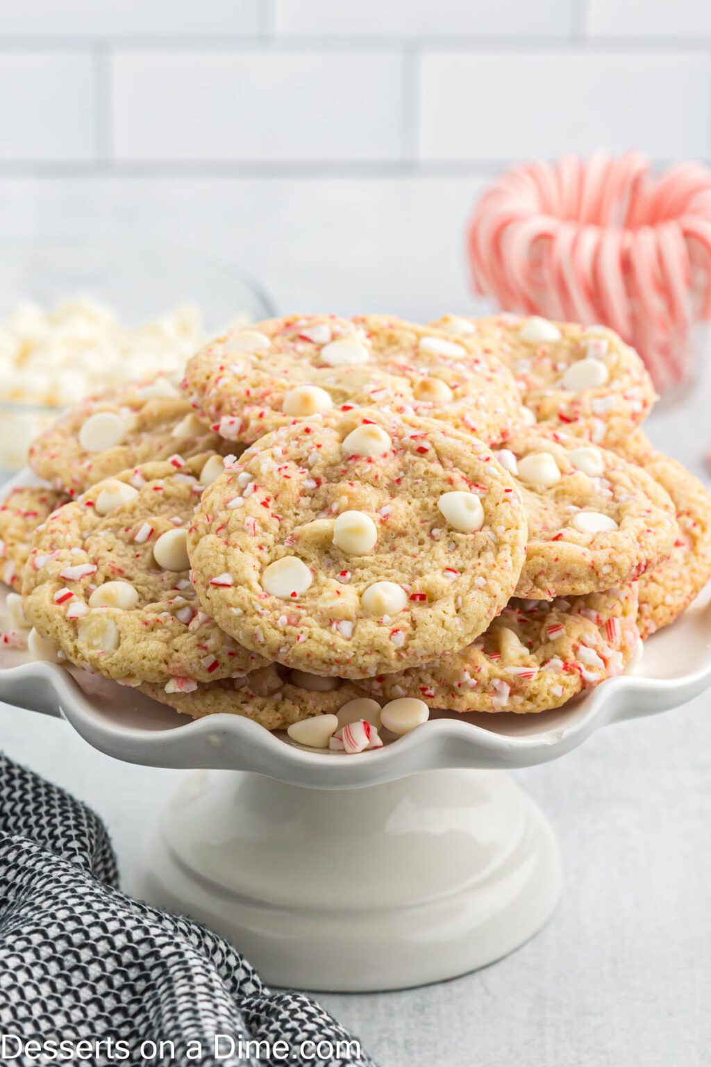 Christmas Cookies - Easy White Chocolate Peppermint Cookies