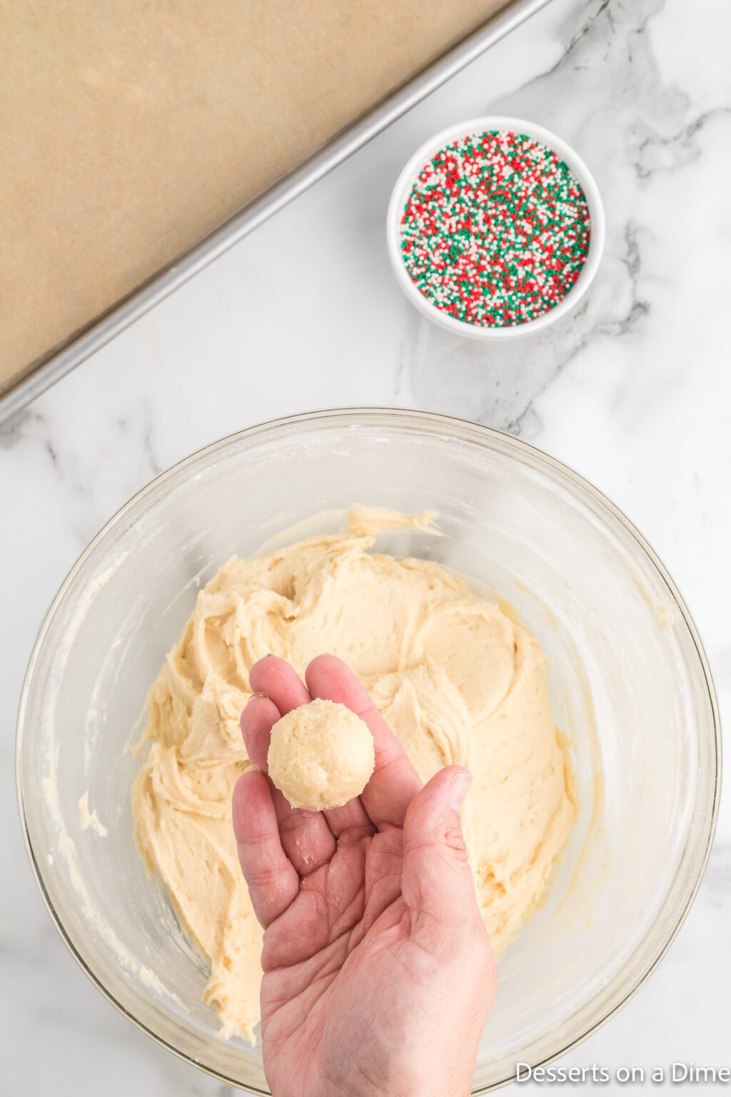 Christmas Sprinkle Cookies - Desserts on a Dime