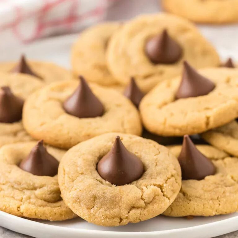 Peanut Butter Hershey Kiss Cookies - Desserts on a Dime