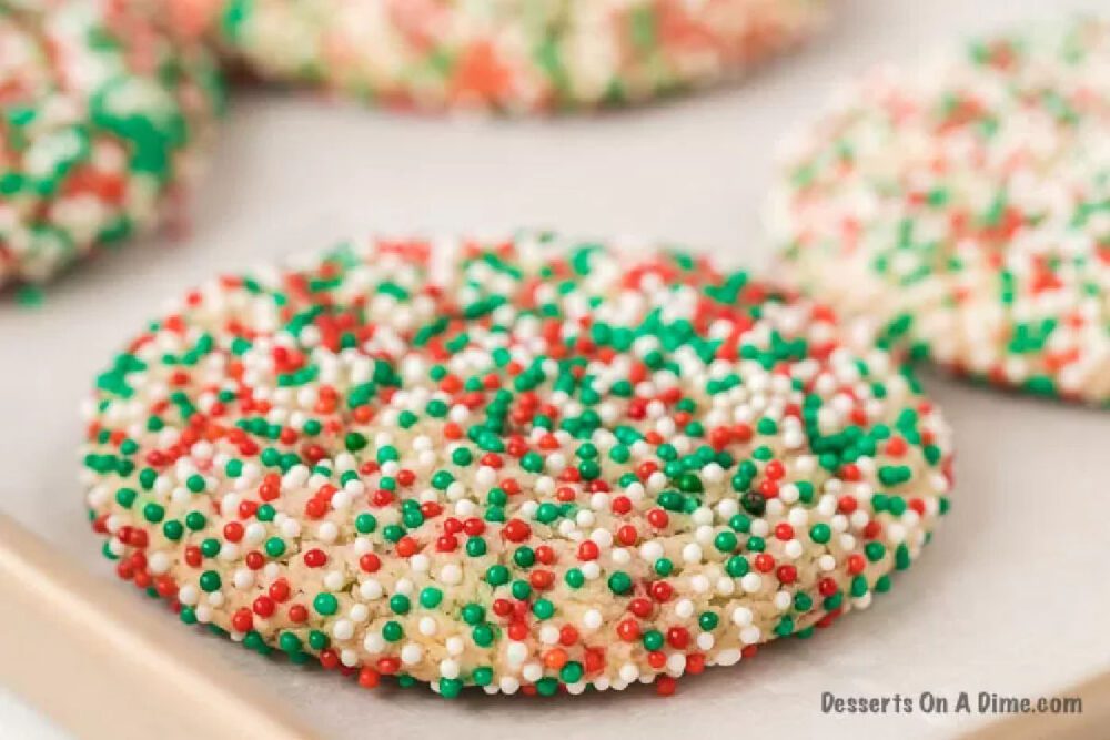 Christmas Cake Mix Cookies - Desserts on a Dime