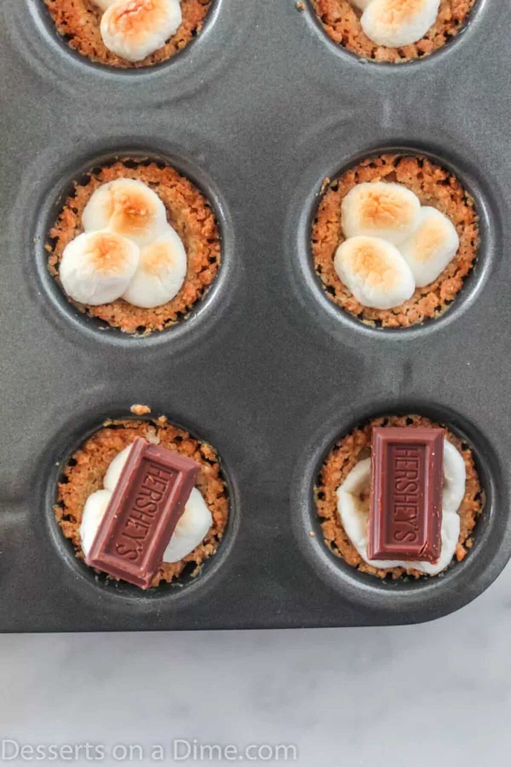 S'mores Cookie Cups - Desserts on a Dime