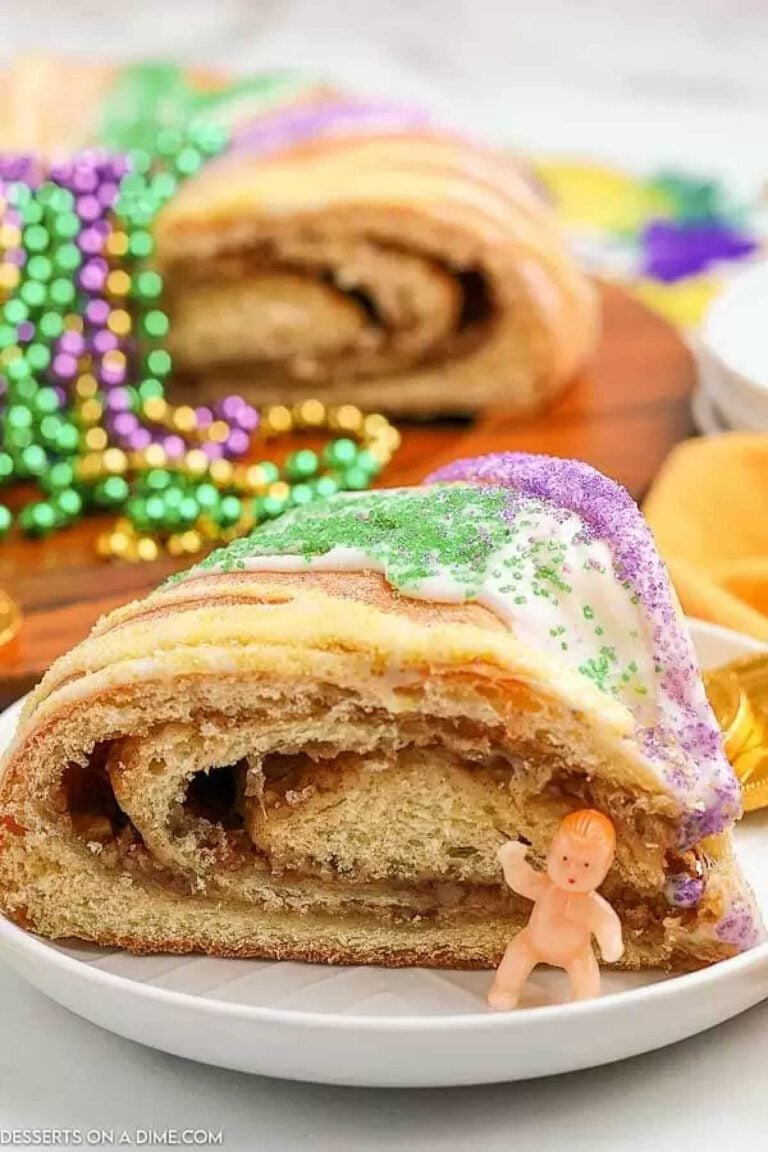 Mardi Gras King Cake Recipe - Desserts on a Dime