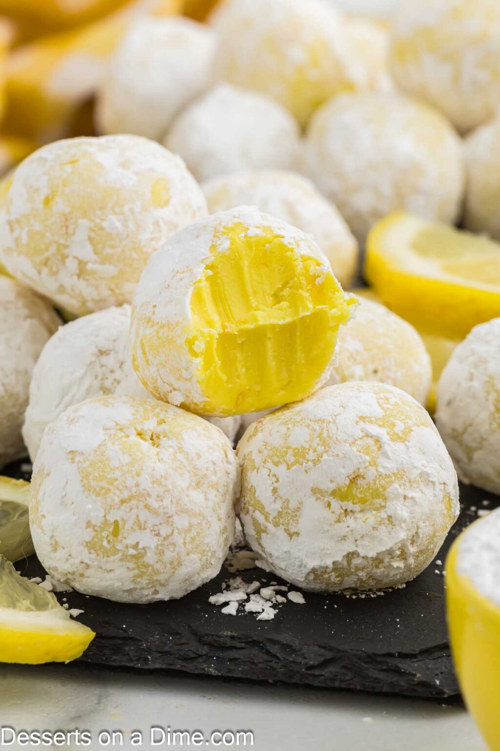 Lemon Truffles - Desserts on a Dime