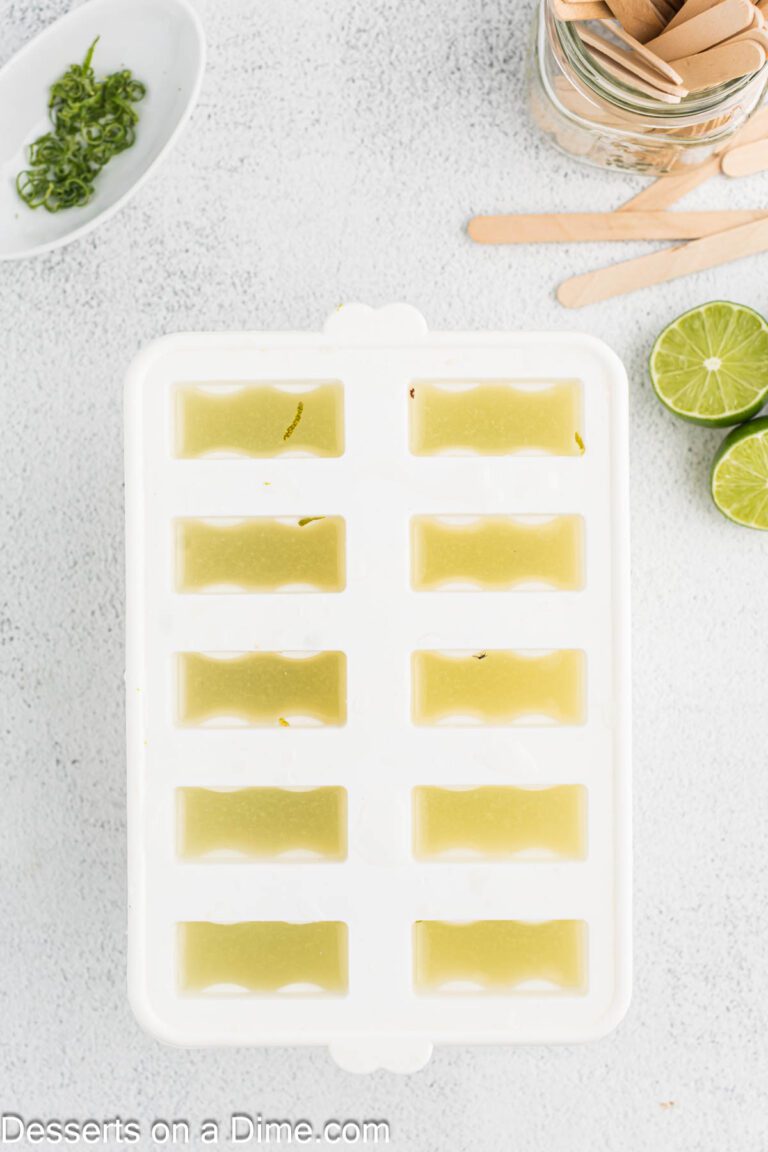 Lime Popsicles - Desserts on a Dime