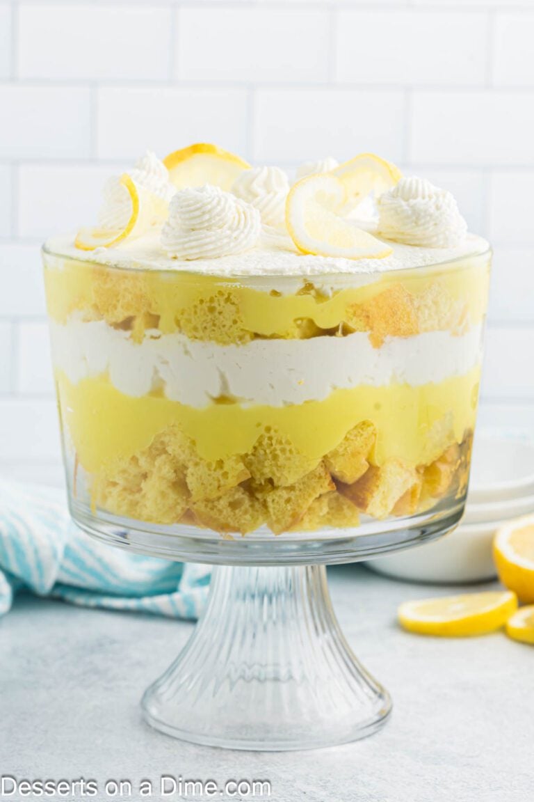 Lemon Trifle - Desserts on a Dime