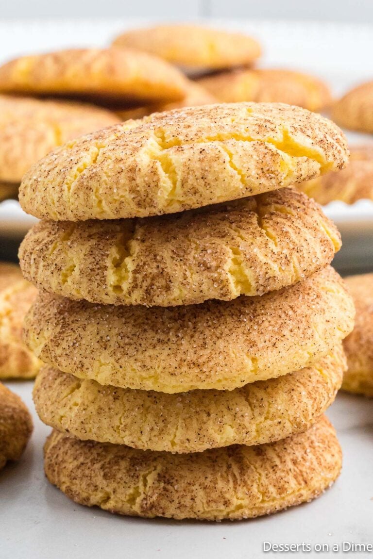 Cake Mix Snickerdoodle Cookies - Desserts on a Dime