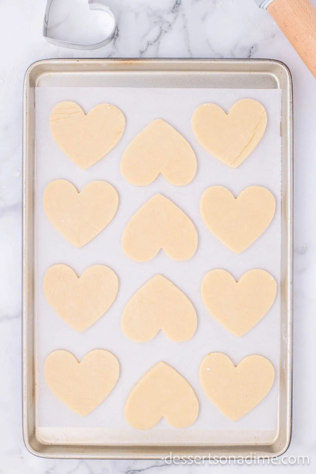 Valentine's Day Sugar Cookies - Desserts on a Dime