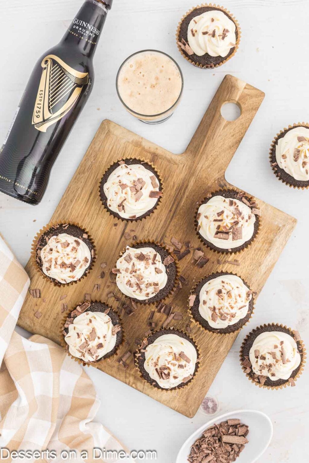 Guinness Cupcakes - Desserts on a Dime