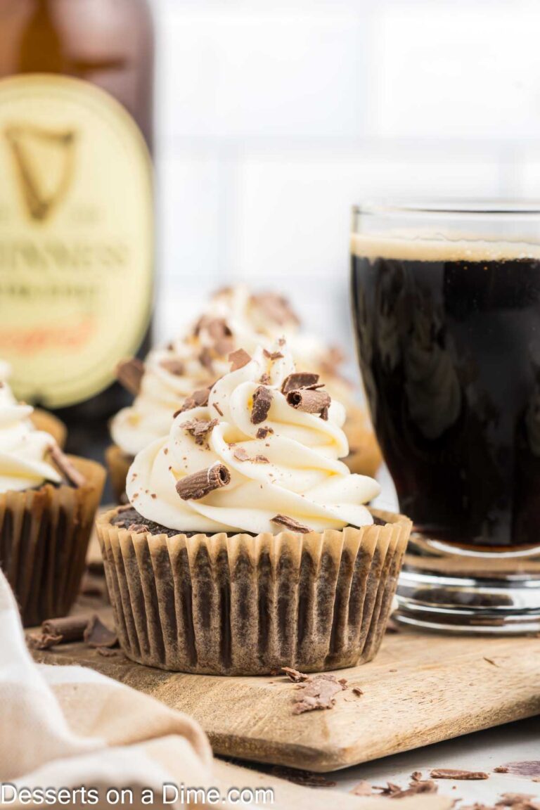 Guinness Cupcakes - Desserts on a Dime