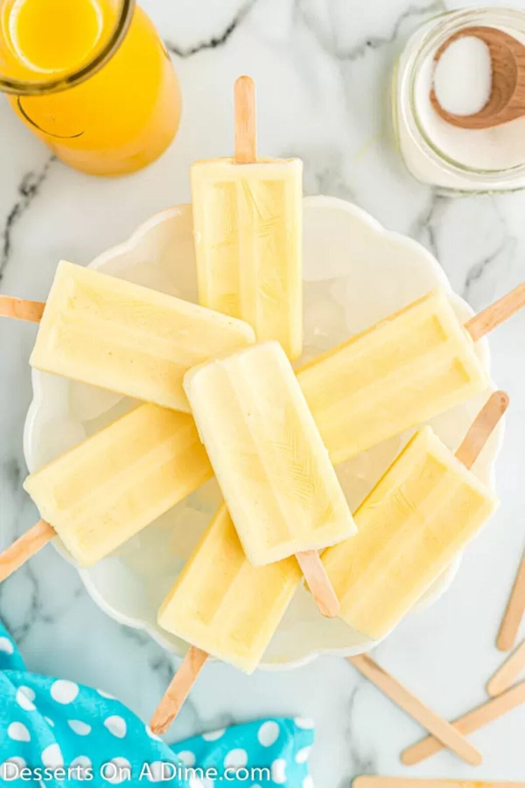 Orange Creamsicle Popsicle Recipe - Desserts on a Dime