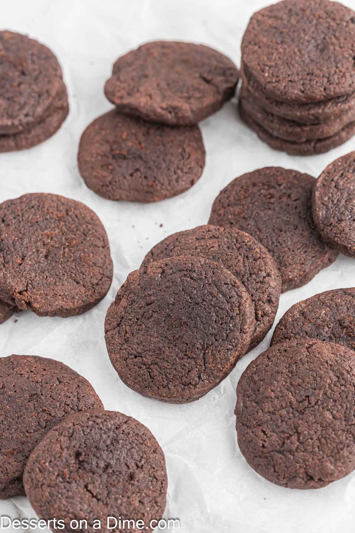 Chocolate Wafer Cookies - Desserts on a Dime