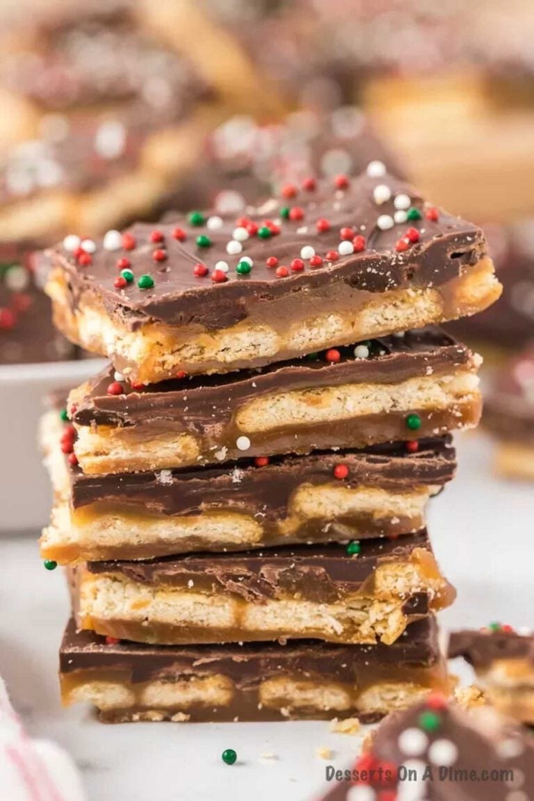 Ritz Cracker Toffee - Desserts on a Dime