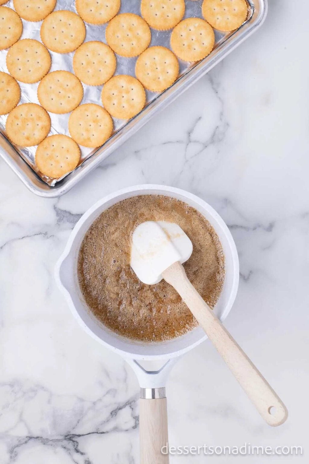 Ritz Cracker Toffee - Desserts on a Dime