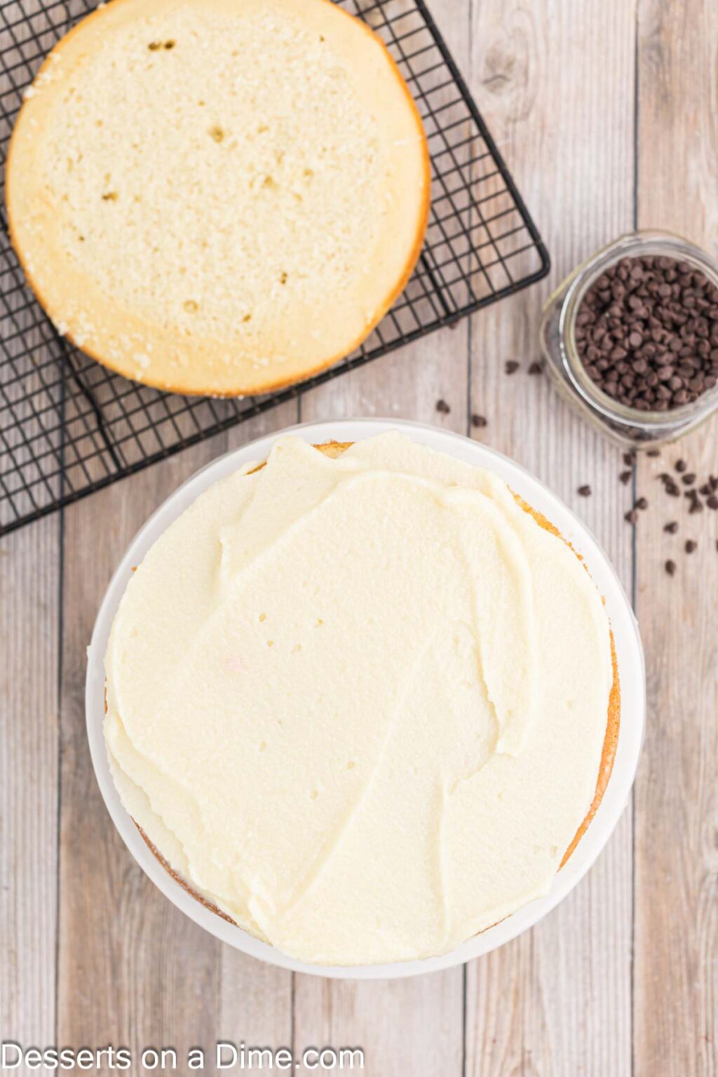 Cannoli Cake - Desserts on a Dime