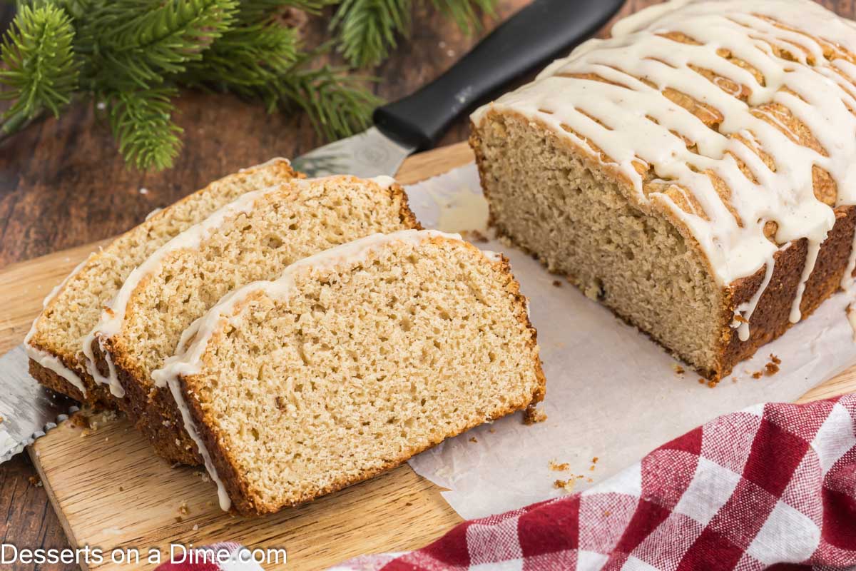 Eggnog Bread - Desserts on a Dime
