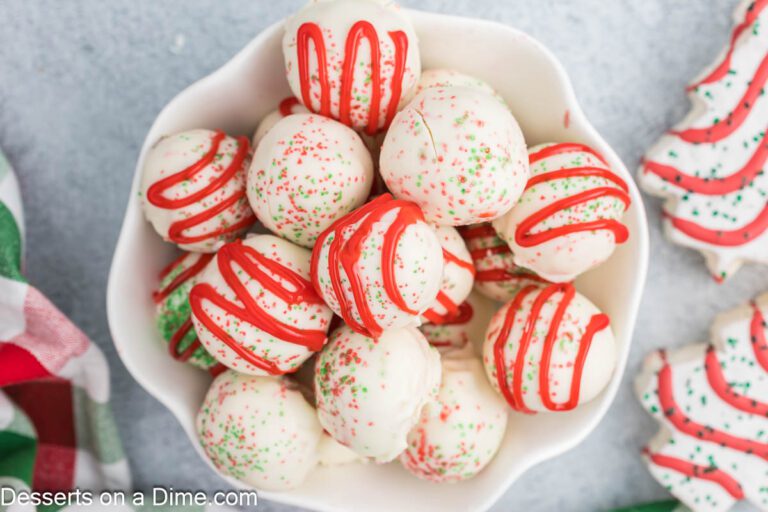 Little Debbie Christmas Tree Cake Balls - Desserts on a Dime