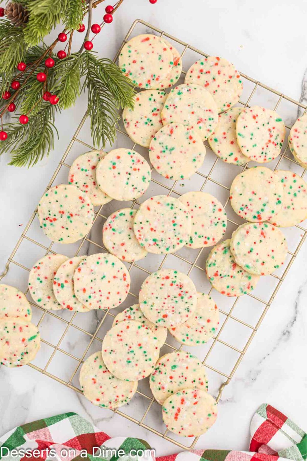 Shortbread Christmas Cookies - Desserts on a Dime