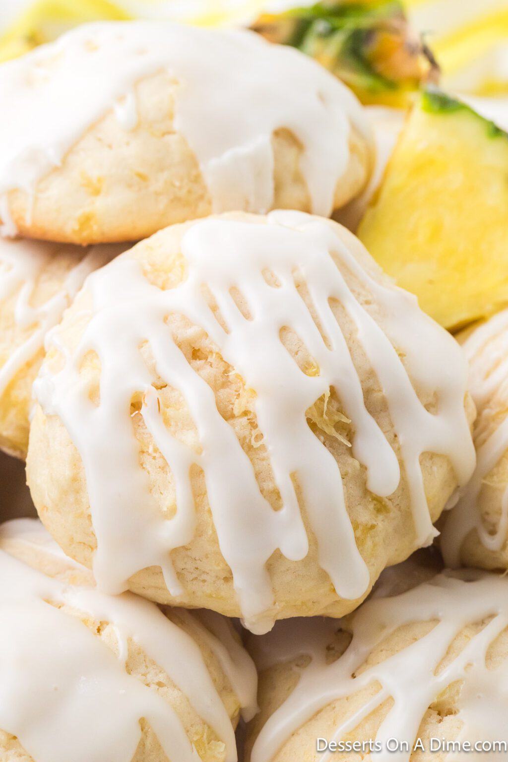 Pineapple Cookies - Desserts on a Dime