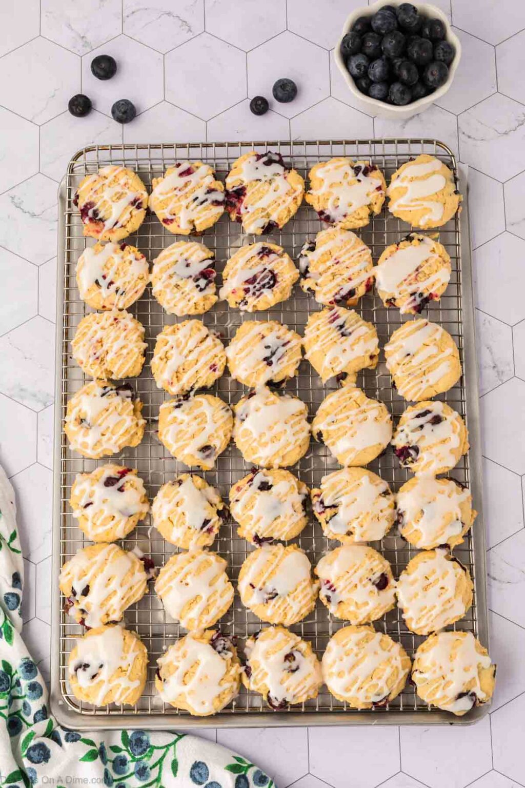 Blueberry Cookies - Desserts on a Dime