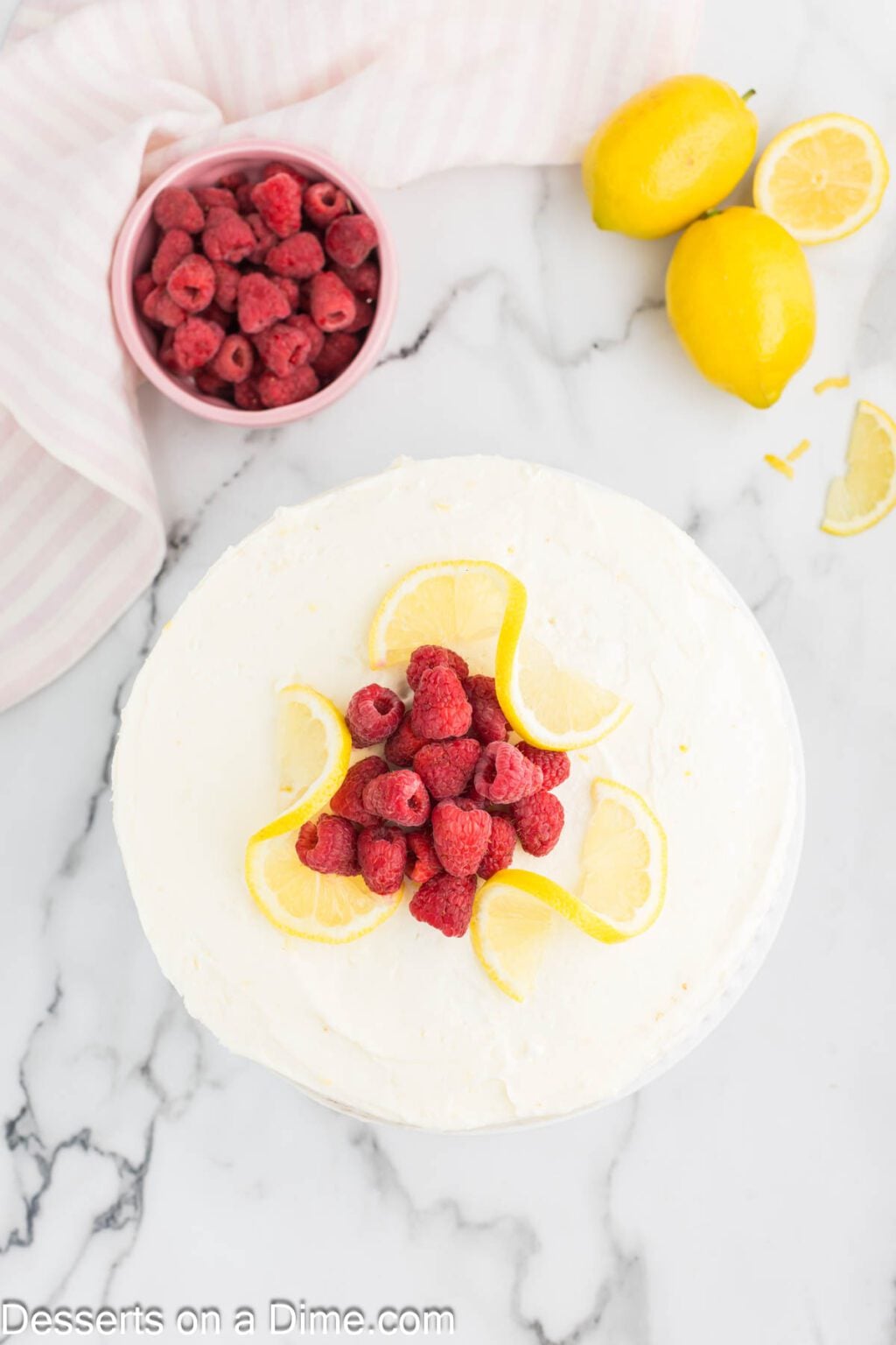 Lemon Raspberry Cake - Desserts on a Dime