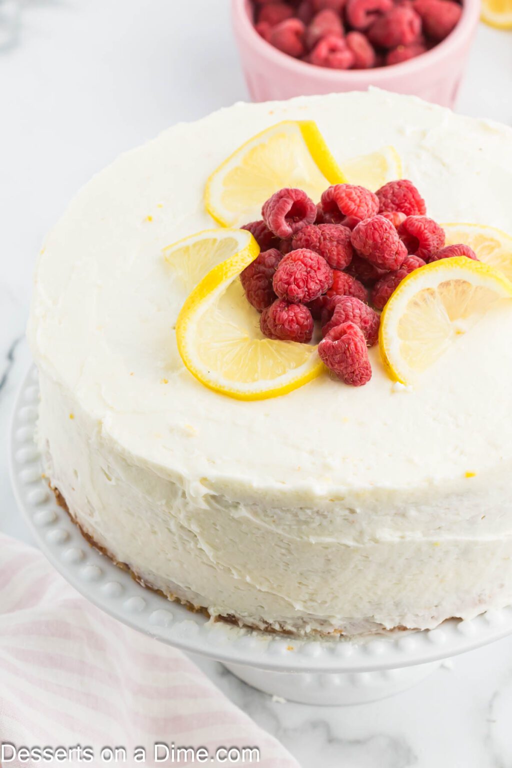 Lemon Raspberry Cake - Desserts on a Dime