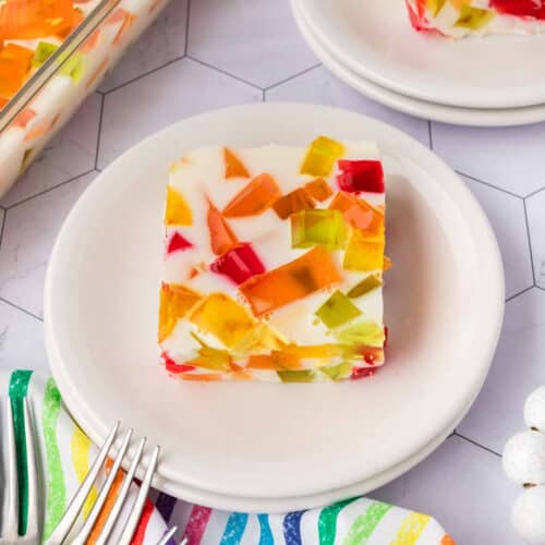 Broken Glass Jello - Desserts on a Dime