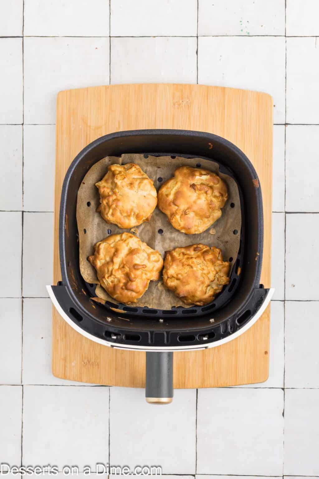 Air Fryer Apple Fritters - Desserts on a Dime